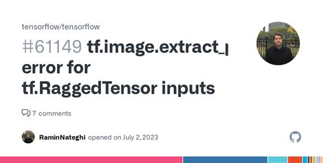 Tf Image Extract Patches Error For Tf RaggedTensor Inputs Issue Tensorflow Tensorflow