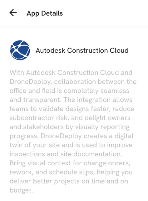 Autodesk Build Integration Acc Build Dronedeploy