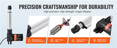 VEVOR Linear Actuator 12V 6 Inch Heavy Duty 1320lbs 6000N Linear Actuator 0 19 S Linear