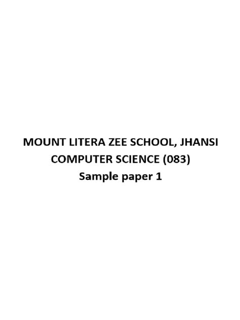 12 Computer Science Sqp Pdf
