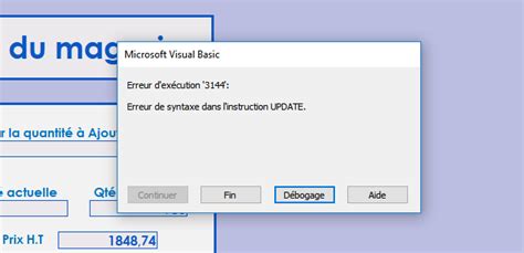 Ac 2013 Erreur De Syntaxe 3144 Vba Access