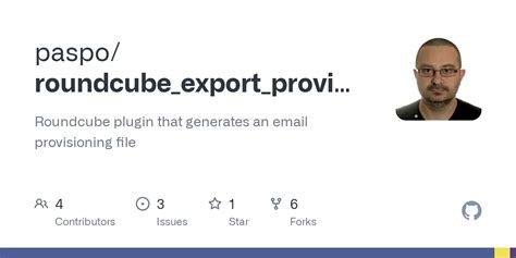 github paspo roundcube export provisioning roundcube plugin that