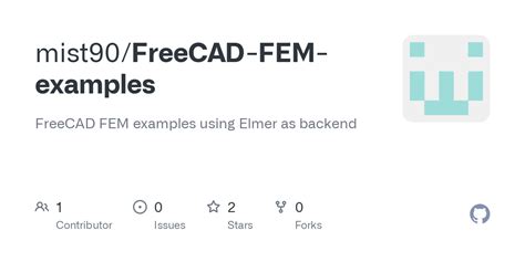 Github Mist90freecad Fem Examples Freecad Fem Examples Using Elmer