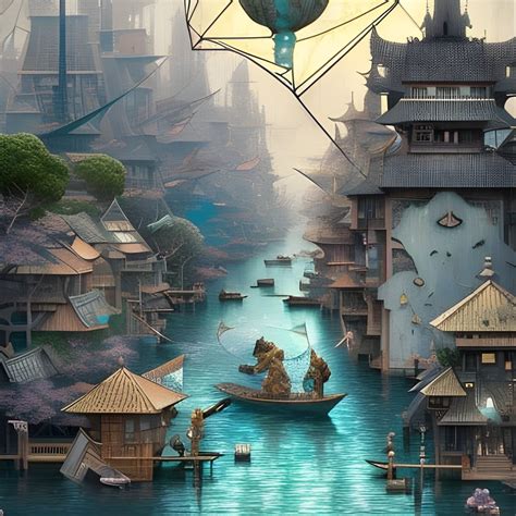 Water Town Ai Generated Artwork Nightcafe Creator