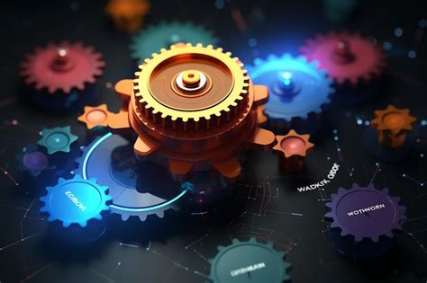 Premium Photo Workflow Optimization Concept With Arrows And Generative Ai