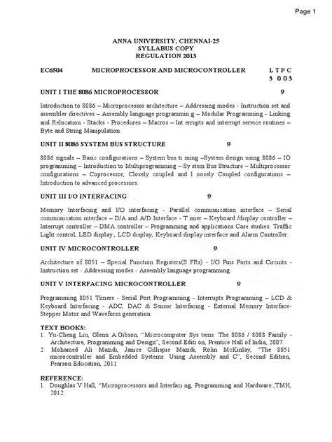 ec6504 new2 pdf pdf assembly language microcontroller