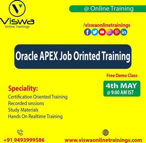 Best Oracle Apex Online Training Institute In Hyderabad At Rs 1 In