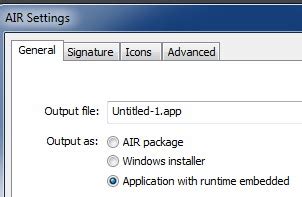 Actionscript 3 Adobe AIR App Works Fine On ADL But Crashes When Run