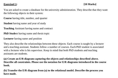 Solved Exercise 1 10 Marks You Are Asked To Create A