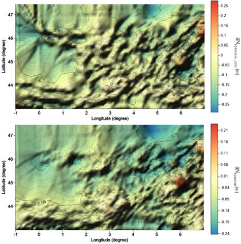 the geoid height residual δn map [unit m] download scientific diagram