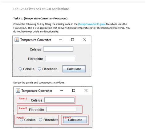 Lab A First Look At GUI Applications Task Chegg Com