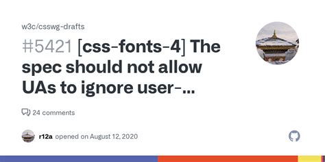 Css Fonts 4 The Spec Should Not Allow Uas To Ignore User Installed Fonts · Issue 5421 · W3c