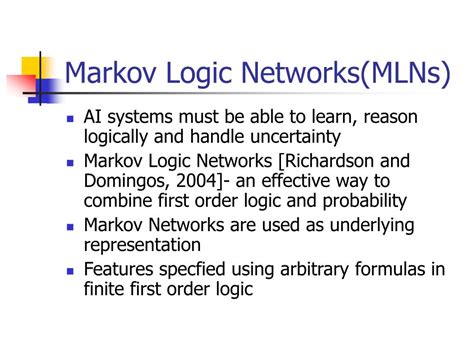 Ppt Discriminative Training Of Markov Logic Networks Powerpoint Presentation Id4462438