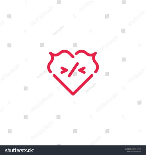 Love Coding Heart Code Vector Logo Stock Vector Royalty Free