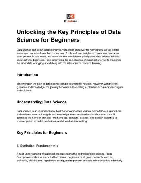 PPT Unlocking The Key Principles Of Data Science For Beginners PowerPoint Presentation ID