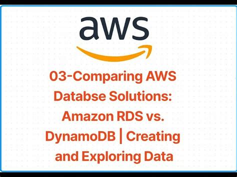 03 comparing aws database solutions amazon rds vs dynamodb creating