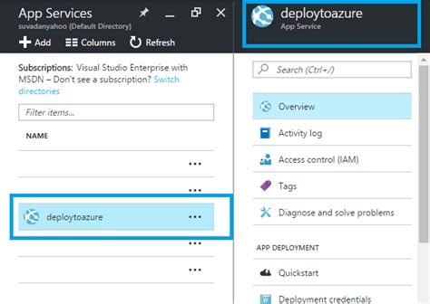 Deploying ASP NET MVC Web Application To Azure Through Microsoft Visual Studio