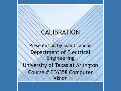 Ppt Calibration Powerpoint Presentation Free Download Id541959