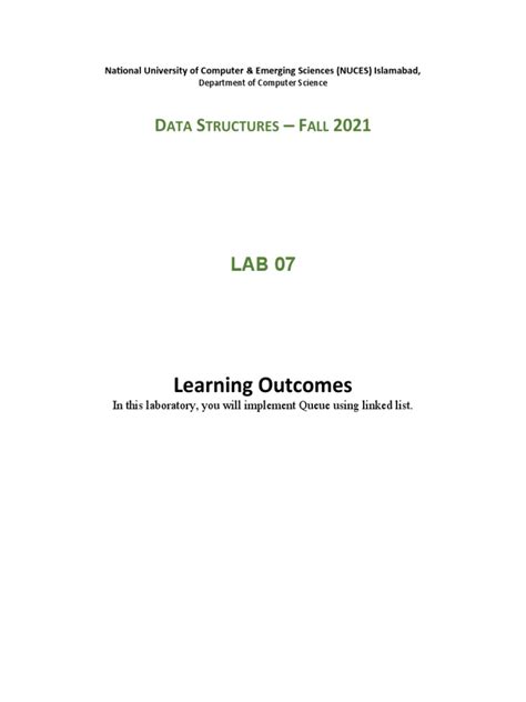 Lab7 Queue Pdf Queue Abstract Data Type Information Age