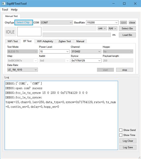 Bluetooth LE Non Signaling Test ESP C ESP Test Tools Latest Documentation