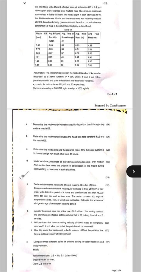 solved q1 25 six pilot fillers with different effective