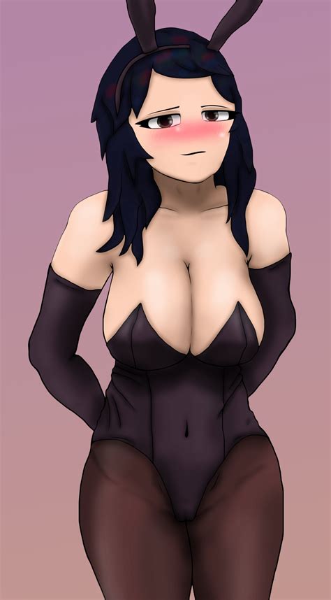 Rule 34 Big Breasts Blush Bunny Ears Bunnysuit Cleavage Clothing Greatcorn Artist Long Hair