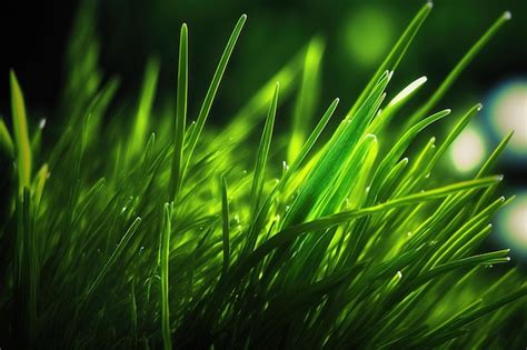 Premium Photo A Close Up Picture Of Green Fresh Grass In Springtime