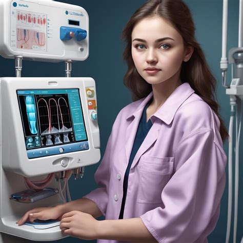 Premium Ai Image Girl And Dialysis Machine Ultra Photorealistic