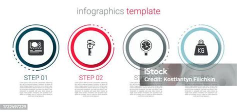 면적 측정 캘리퍼 또는 캘리퍼 및 스케일 압력 수량계 및 무게를 설정합니다 비즈니스 인포그래픽 템플릿입니다 벡터 측미계에 대한 스톡 벡터 아트 및 기타 이미지 Istock