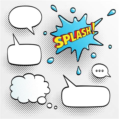 Premium Vector | Set of speech comic bubbles
