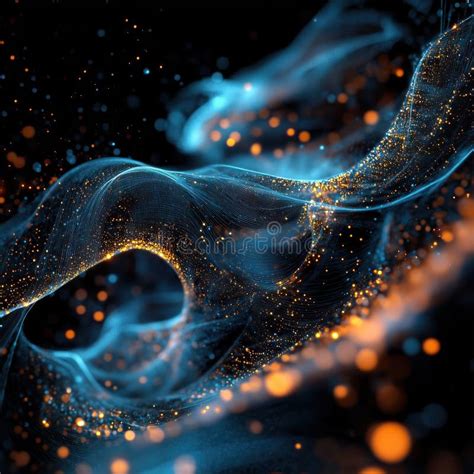 Abstract Dynamic Sound Waves Vibrant Flowing Energy Patterns Oscilloscope Stock Illustration