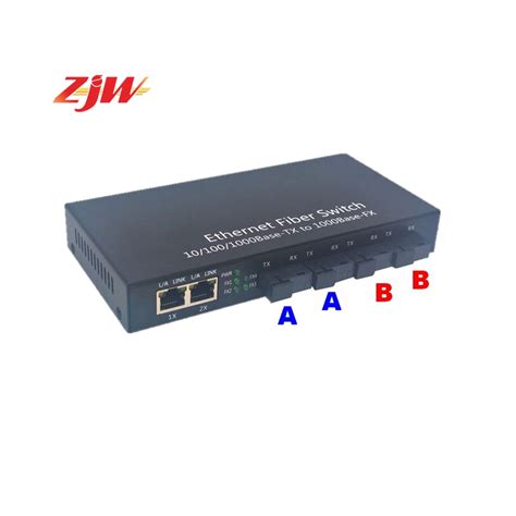 Zjw Fiber Optical Switch 4 Sc Port 1 25g 2 Rj45 Port Gigabit Fiber Switch Gigabit Ethernet