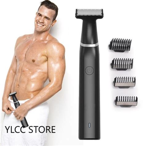 Pubic Hair Trimmer For Men Electric Groin And Body Hair Shaver For Balls Sensitive Private Parts