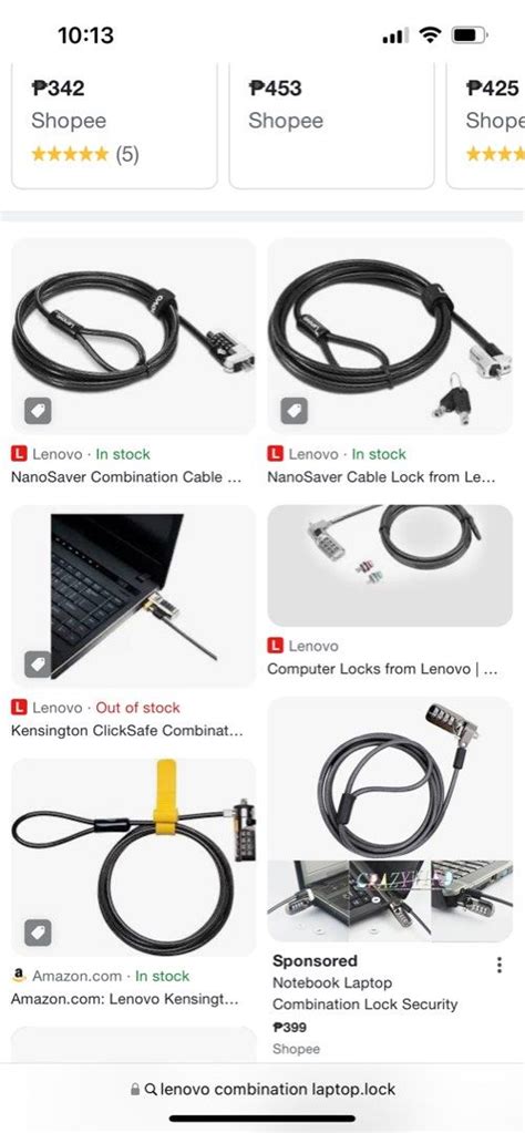 LENOVO Laptop Lock Computers Tech Laptops Notebooks On Carousell