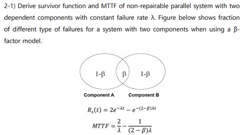 solved 2 1 derive survivor function and mttf of