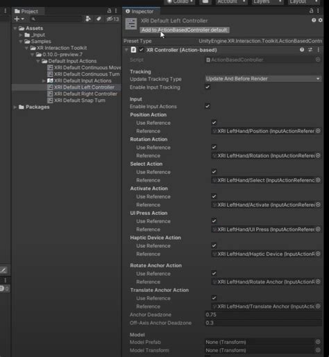Unity在2020年11月更新的xr Interaction Toolkit 0100使用入门（vr控制手柄配置默认参数） 略略略—— 博客园