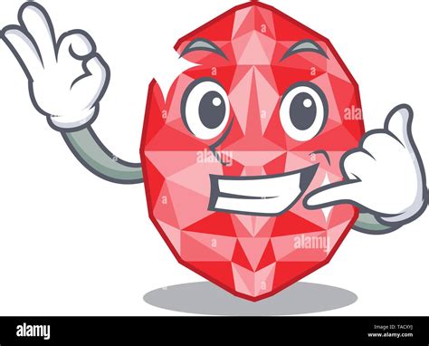 Call Me Ruby Gems In The Mascot Shape Stock Vector Image Art Alamy