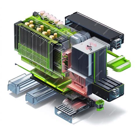 Diagram Of Gpu Architecture Showing Cores Memory And Cooling Components Premium Ai Generated Image