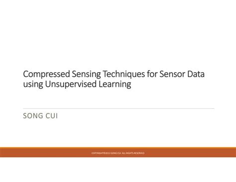 Compressed Sensing Techniques For Sensor Data Using Unsupervised
