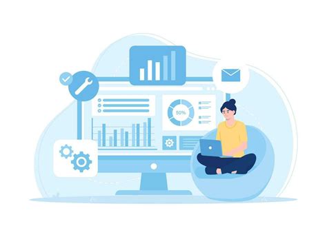 Stock Market Analyst Data Trending Concept Flat Illustration 26023148