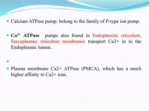 Calcium Atpase Pumps Pptx