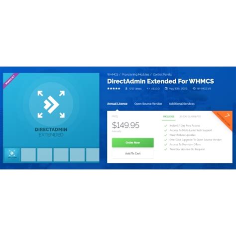 Directadmin Extended For Whmcs Modulesgarden At 349 Only Wpshop