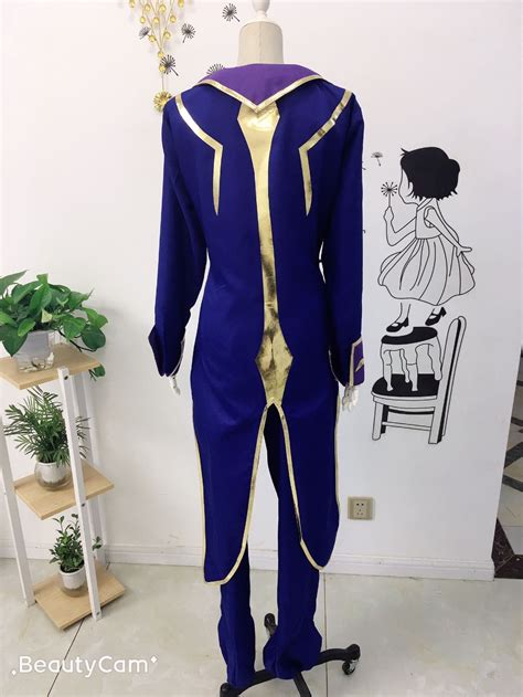 Code Geass Cosplay Lelouch The Rebellion Zero Purple Mens Costume
