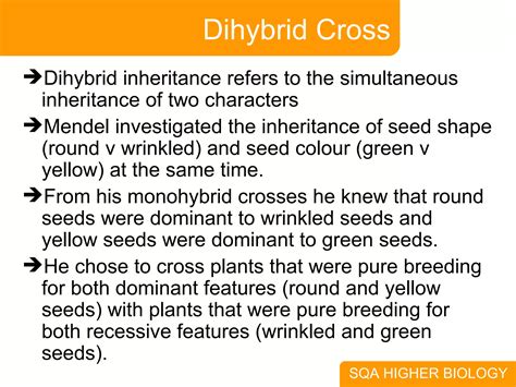 1 Meiosis And Dihybrid Cross Ppt