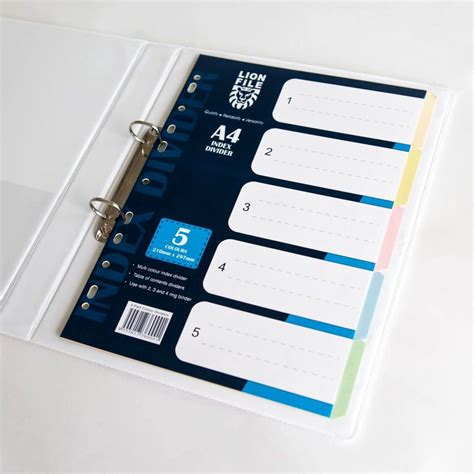 Vc Art 11 Holes Pp Plastic Index Divider For Binder Office Stationery