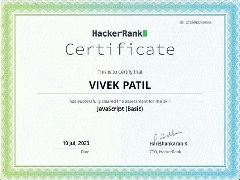 Vivek Patil On Linkedin Hackerrank Frontenddeveloper Html Css Javascript