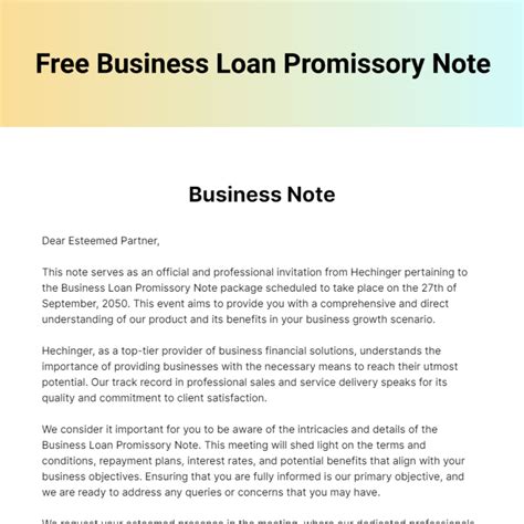 Free Promissory Note Templates To Edit Online And Print