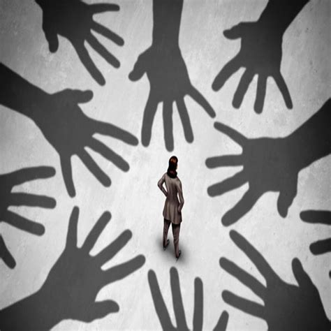 sexual harassment and workplace sex assault concept as a woman with the