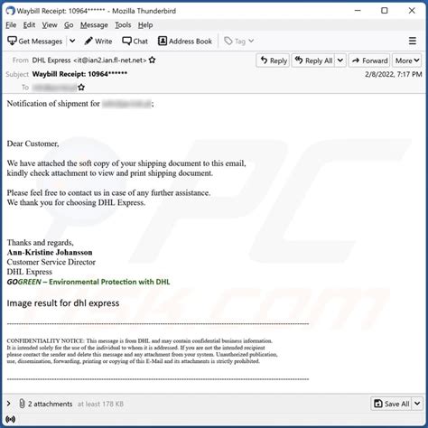 Notification Of Dhl Shipment Email Scam Removal And Recovery Steps