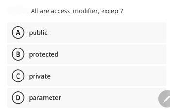 Answered All Are Access Modifier Except Bartleby